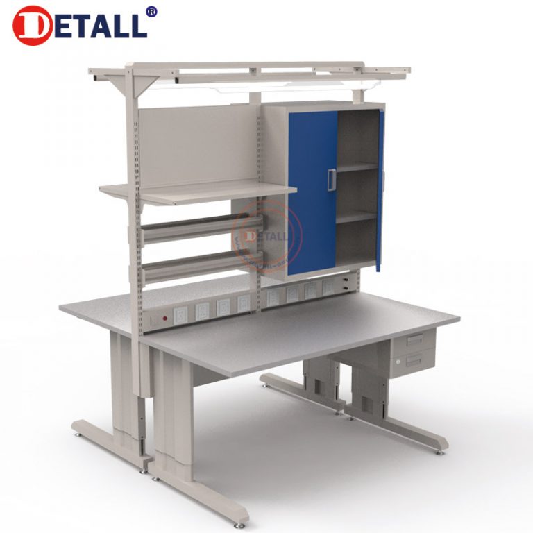 Double ESD Workbench With Cabinet - Detall-ESD
