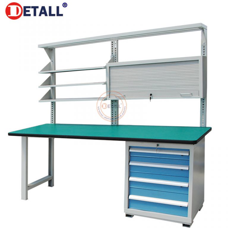Workbench With Roller Shutter Cabinet - Detall-ESD