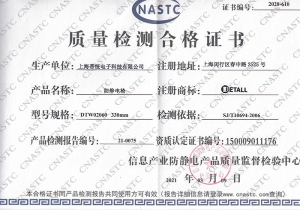 Certificates | Detall-ESD