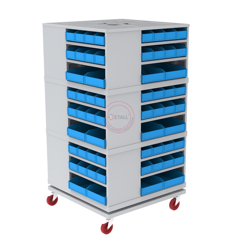 Rotating Bin Cabinet - Maximize Storage, Save Space, Organize Parts